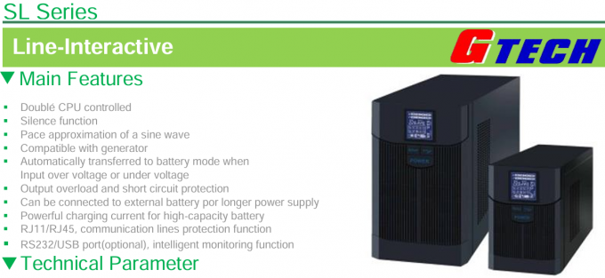 SL-series Line Interactive UPS Silence Function Pure Sine Wave ...