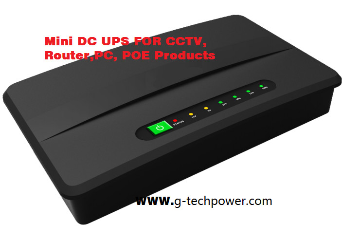 Mini DC G Tech UPS 15W 30W 60W Lithium Li - ion Battery For CCTV Router VOIP POE